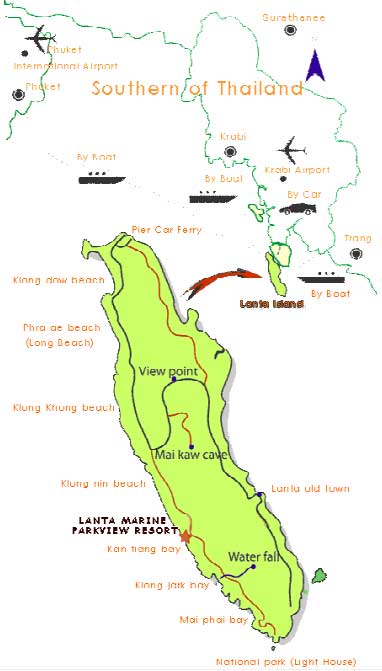 Map of Lanta Marine Park View