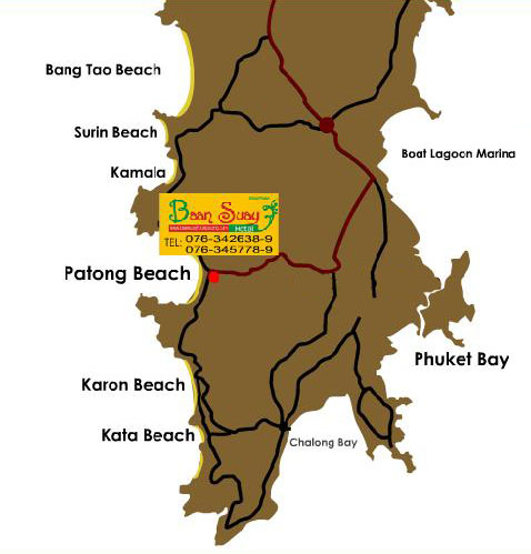 Map of Baan Suay Hotel, Phuket
